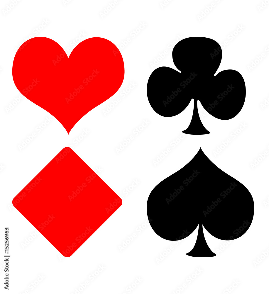 Playing card suits Stock Illustration | Adobe Stock