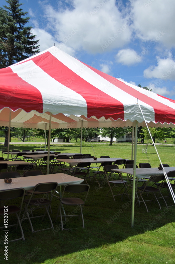 Red and White Tent for a Party Stock Photo | Adobe Stock