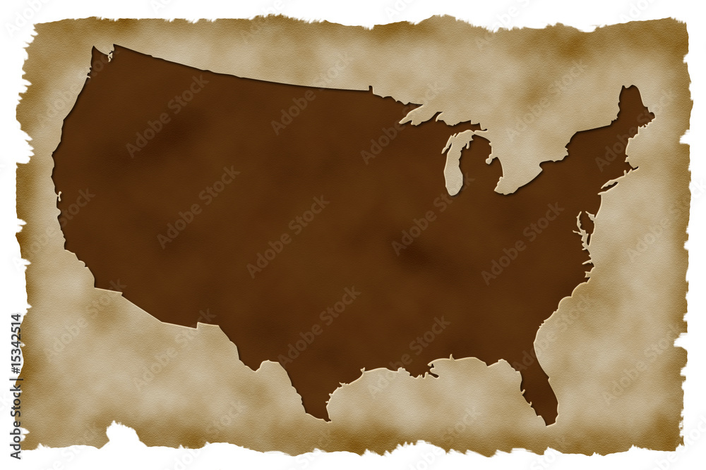 Old Paper Background with american map Stock Illustration | Adobe Stock