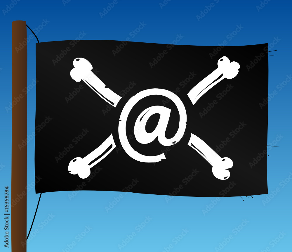 Drapeau Hacker Pirate Stock Vector | Adobe Stock