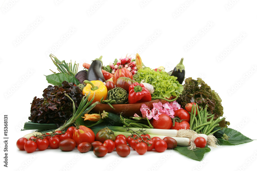légumes, tas de légumes isolés sur fond blanc Stock Photo | Adobe Stock