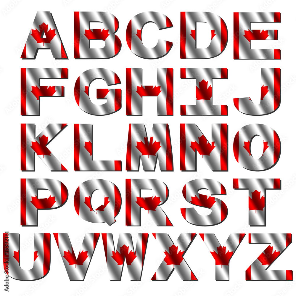 Canada flag font illustration Stock Illustration | Adobe Stock