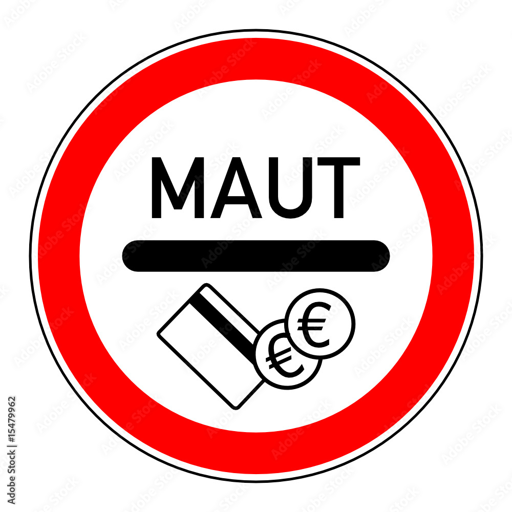 verkehrszeichen maut II Stock-Vektorgrafik | Adobe Stock