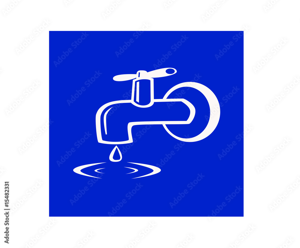 drinking water blue logo sign Stock Illustration | Adobe Stock