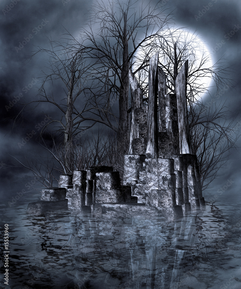Gothic scenery 08 Stock Illustration | Adobe Stock