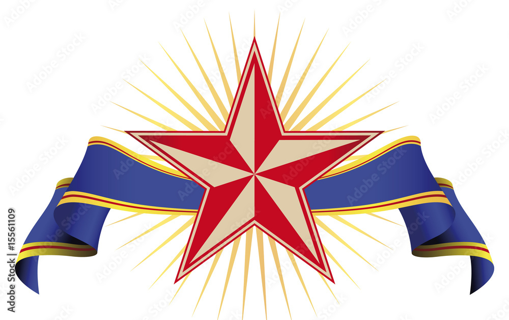 Star Banner Stock Vector | Adobe Stock