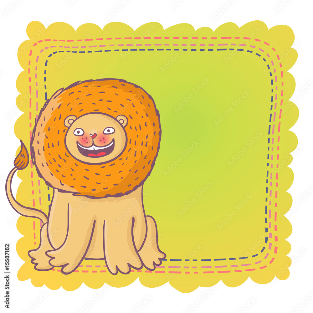 cartoon lion background Stock Vector | Adobe Stock