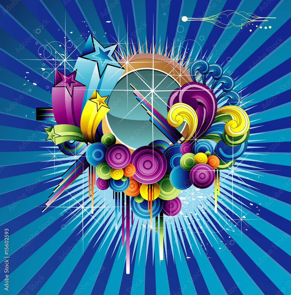 estrellas y circulos en vector Stock Vector | Adobe Stock