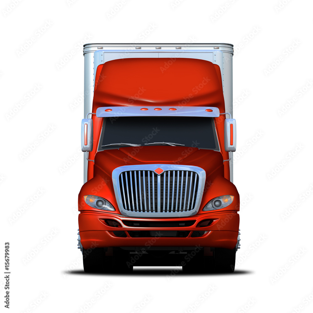 Semi Truck Front View Drawing