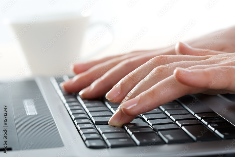 Typing hands Stock Photo | Adobe Stock