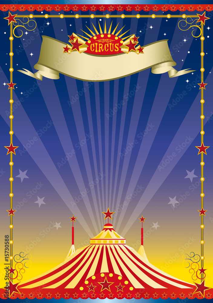night circus poster Stock Vector | Adobe Stock