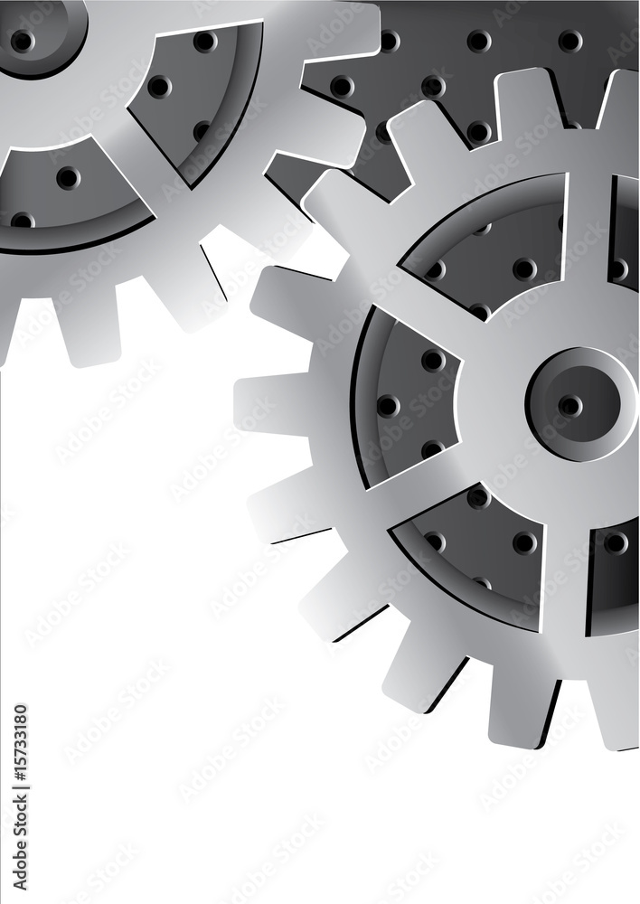 Vector metal gears template set Stock Vector | Adobe Stock