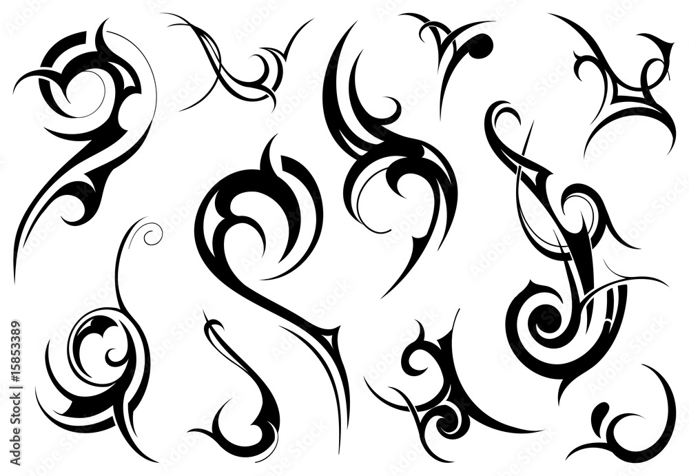 Tribal art elements Stock Vector | Adobe Stock