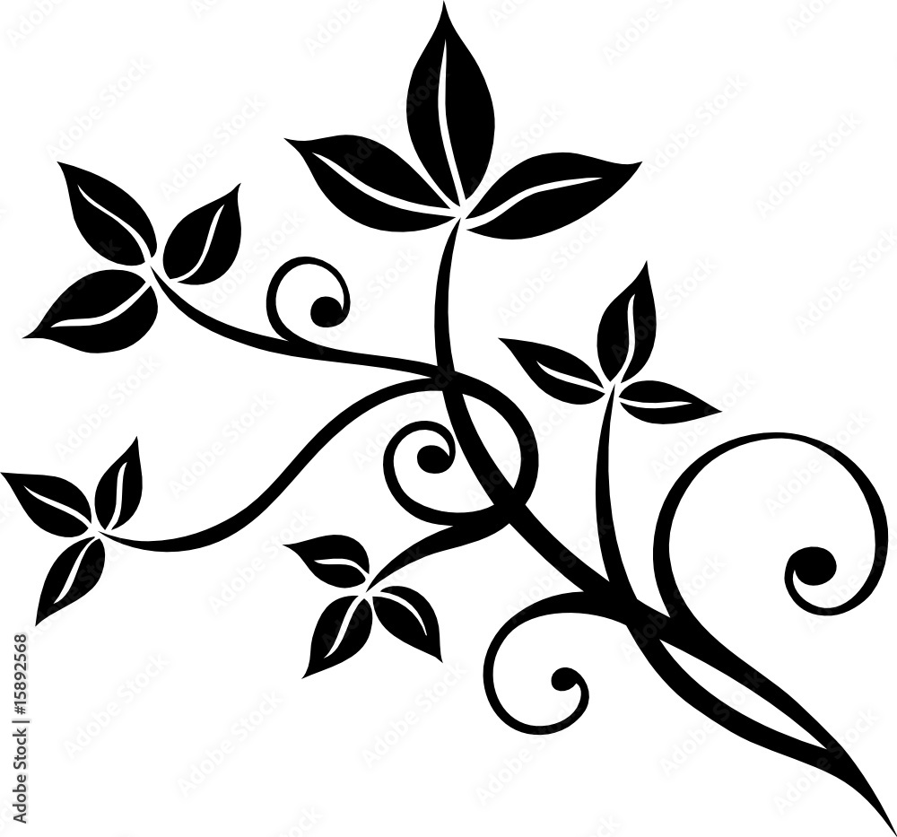 Blätter, Laub, Herbst, Ranke, Blätterranke Stock-Vektorgrafik | Adobe Stock