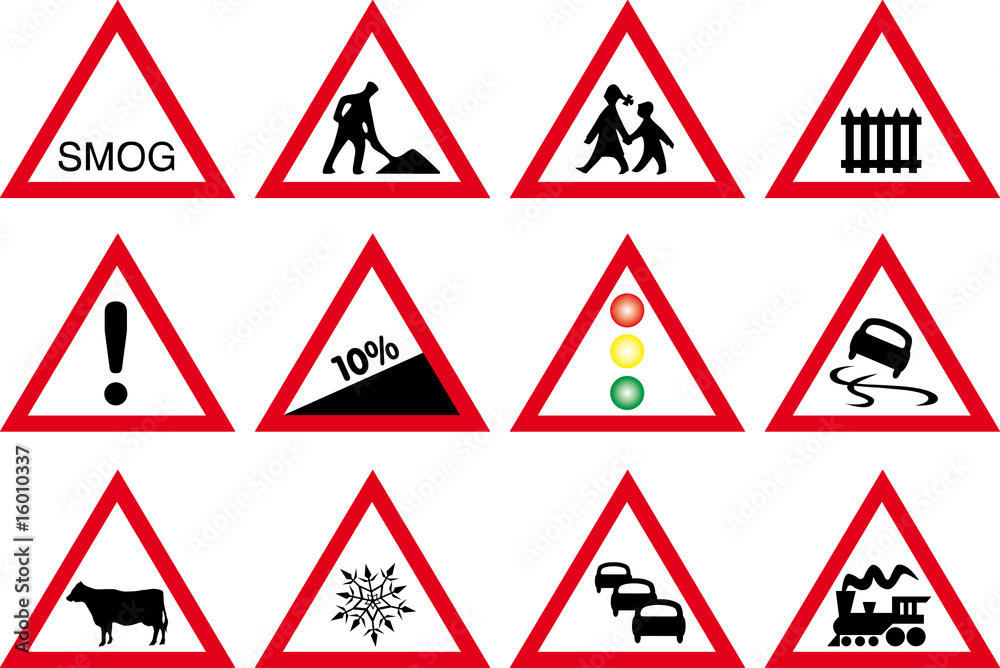 Warnschilder Stock-Vektorgrafik | Adobe Stock