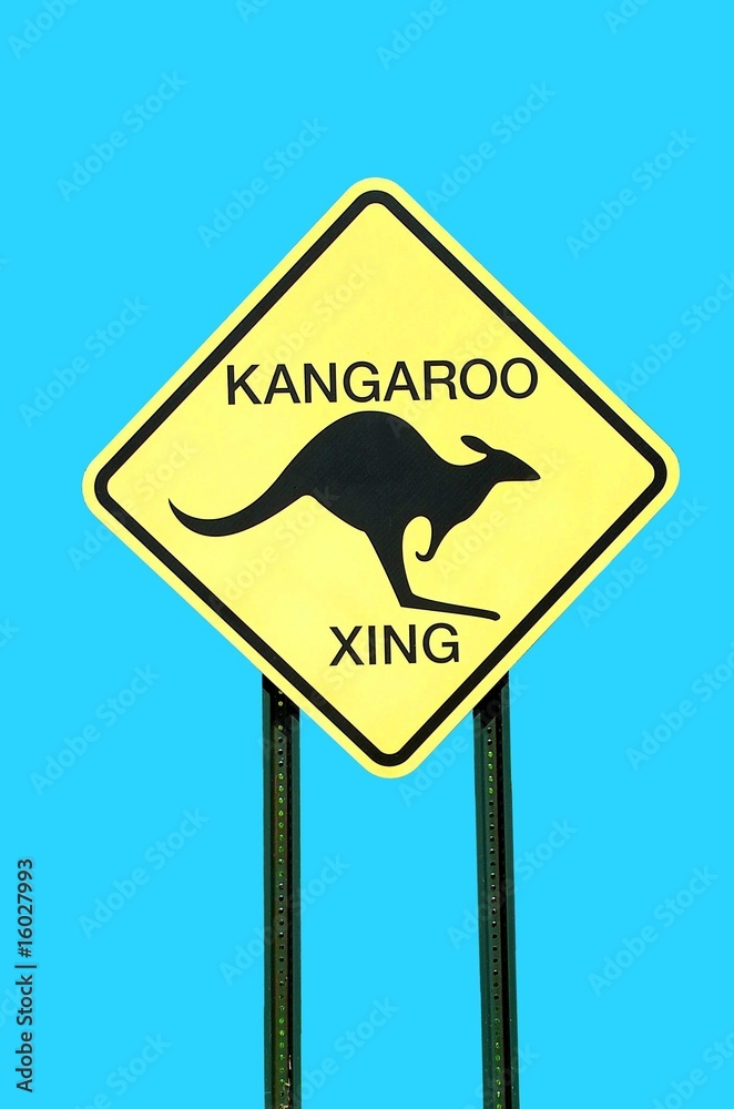 Kangaroo Crossing Sign