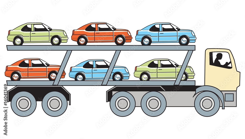 car carrier truck Stock Vector | Adobe Stock