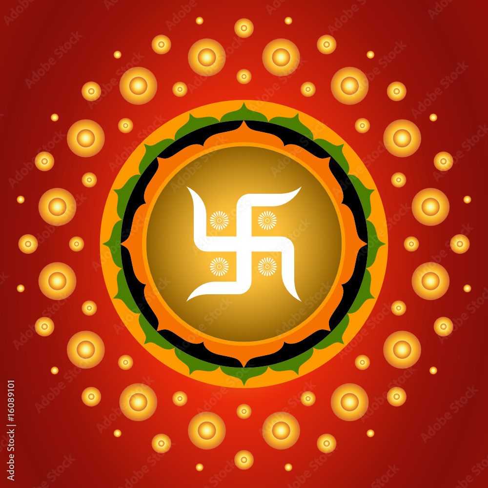 Spiritual Swastika Background Stock Vector | Adobe Stock
