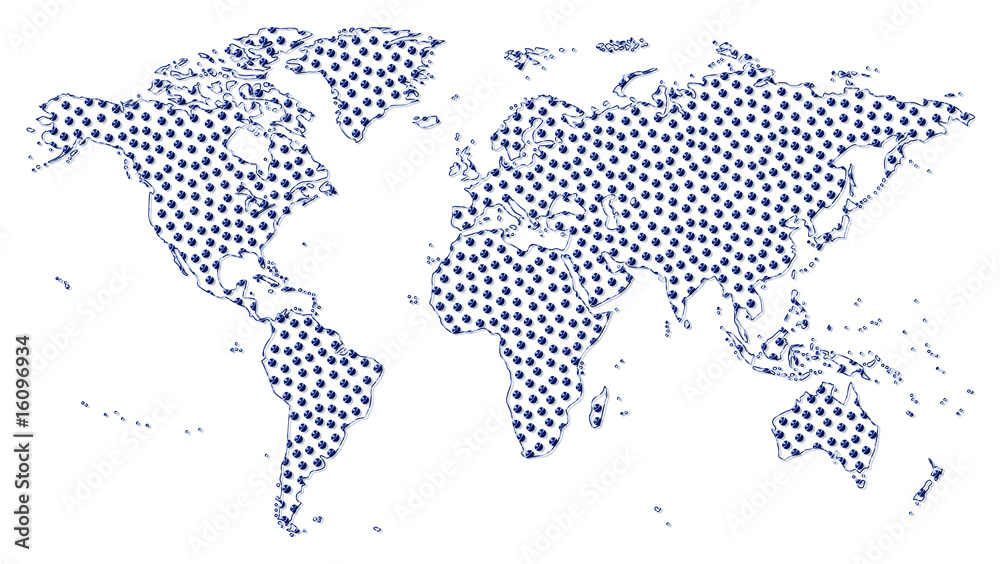 mapa aos pontos Stock Photo | Adobe Stock