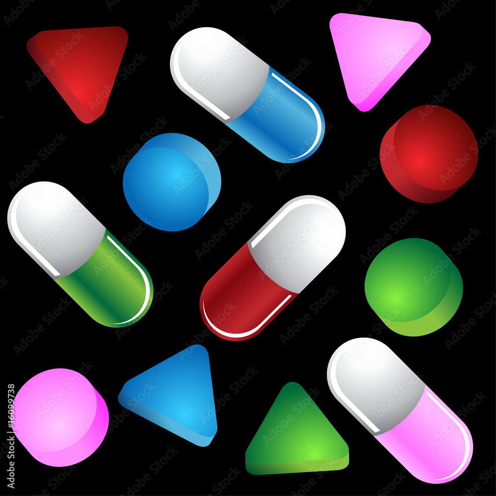pill shapes colors Stock Vector | Adobe Stock