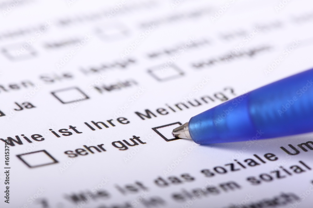 Marktforschung und Fragebogen, Research Stock Photo | Adobe Stock