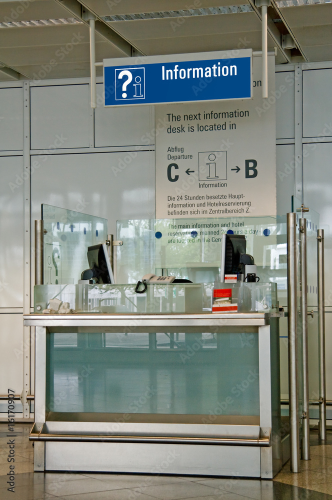 Information-Desk at Airport Stock-Foto | Adobe Stock