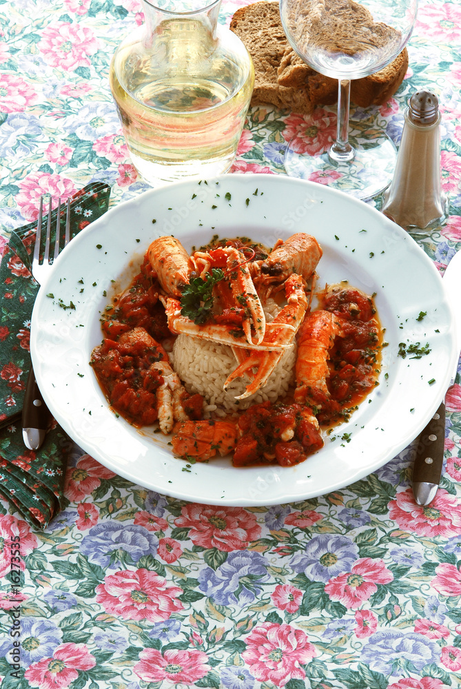 Risotto di scampi all istriana - Primi piatti - Cucina istriana Stock ...