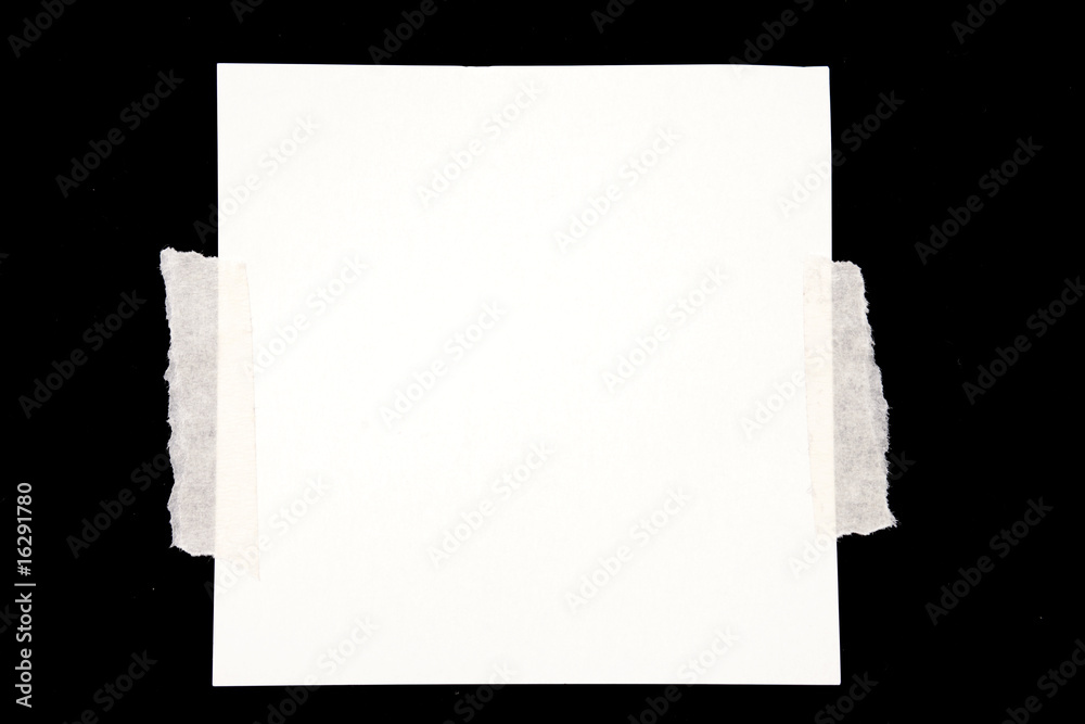 Note paper taped to black background Stock Photo | Adobe Stock