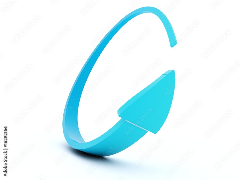 Blue arrow isolated on white Stock Illustration | Adobe Stock