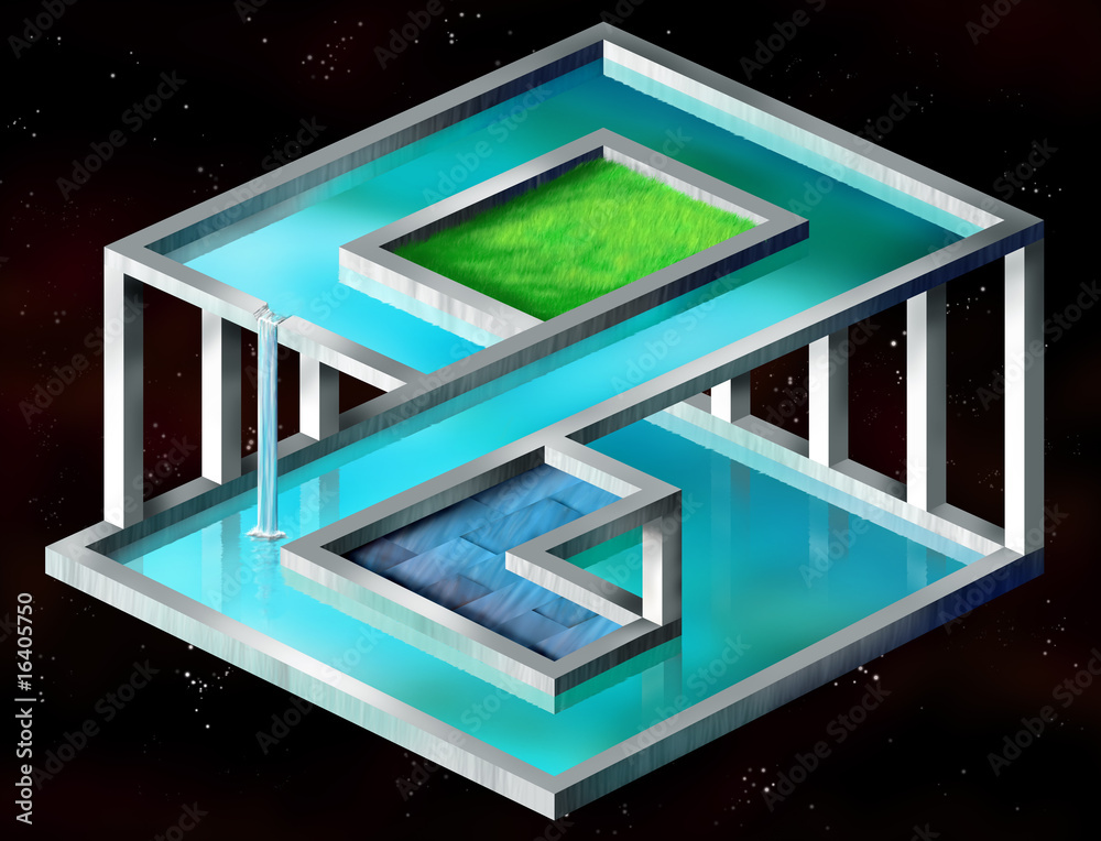 Impossible structure Stock Illustration | Adobe Stock