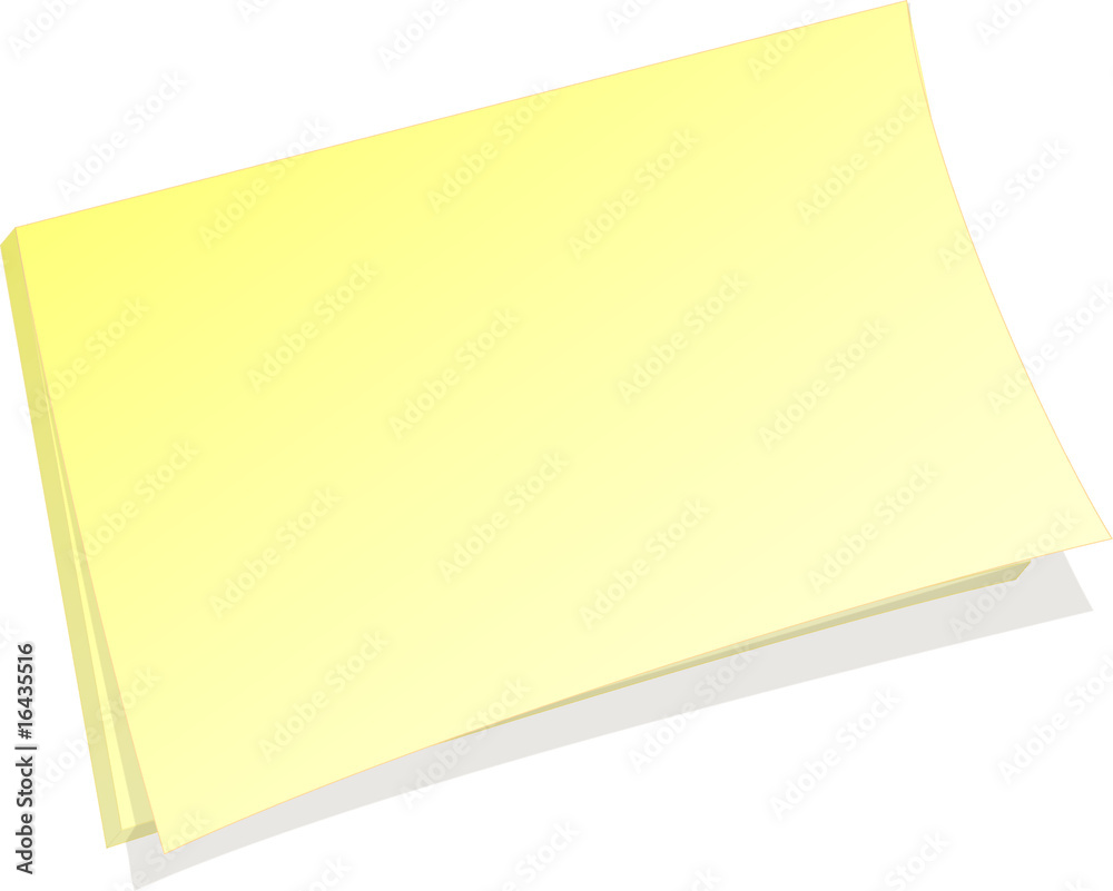 gelber Notizzettel quer Stock Vector | Adobe Stock