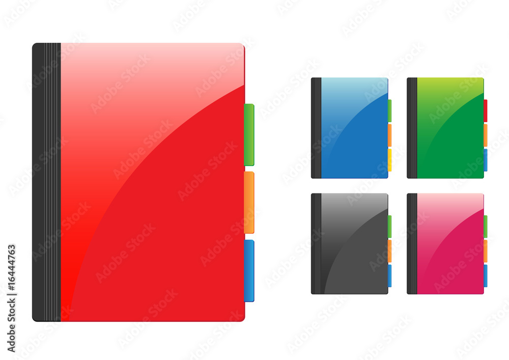 file folder icon with color alternatives vector de Stock | Adobe Stock