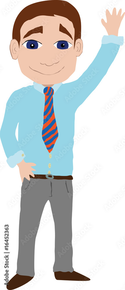 Attractive Man Clipart Bye