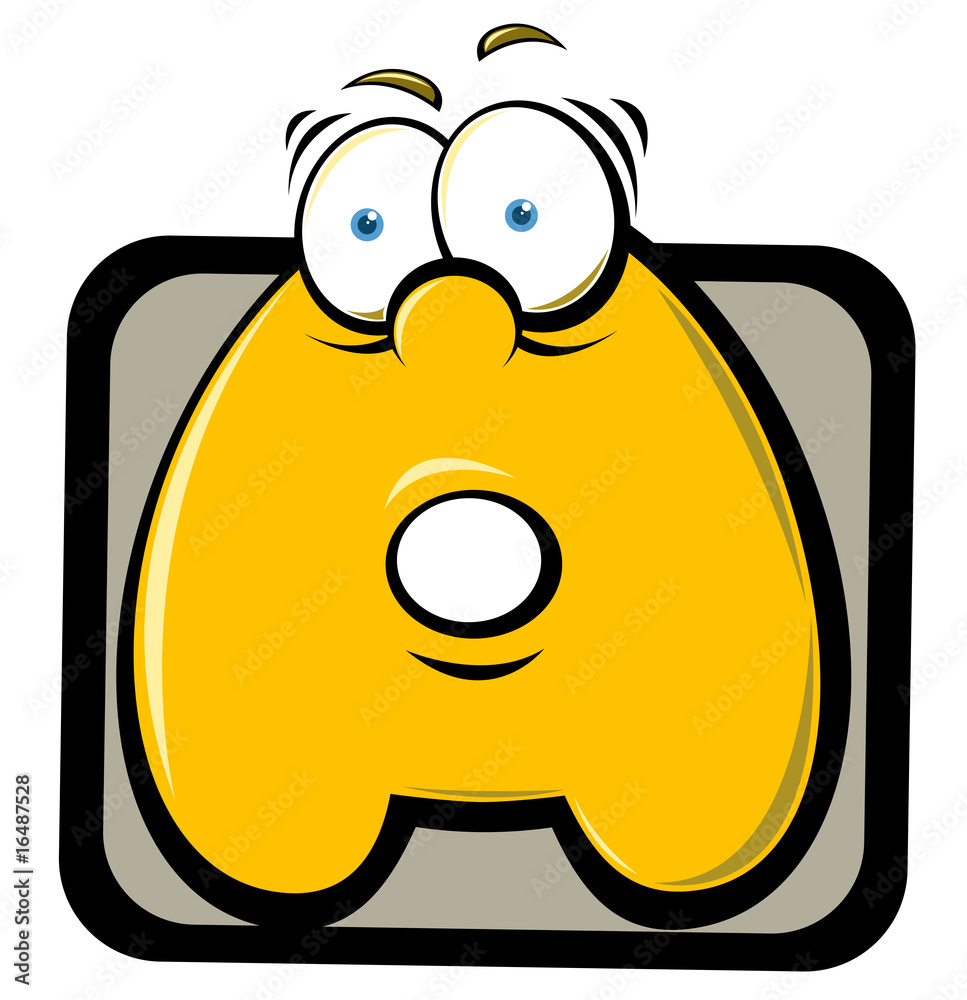 cartoon letter Stock Vector | Adobe Stock