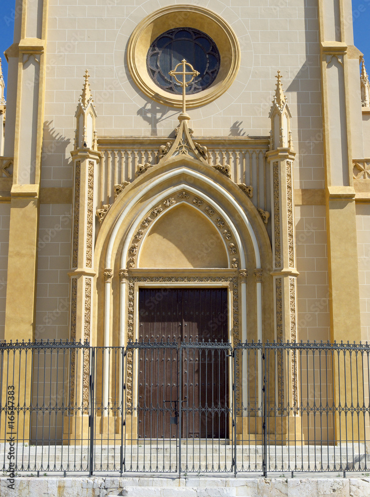 Puerta Principal y reja Iglesia de San PAblo en Málaga Stock Photo ...