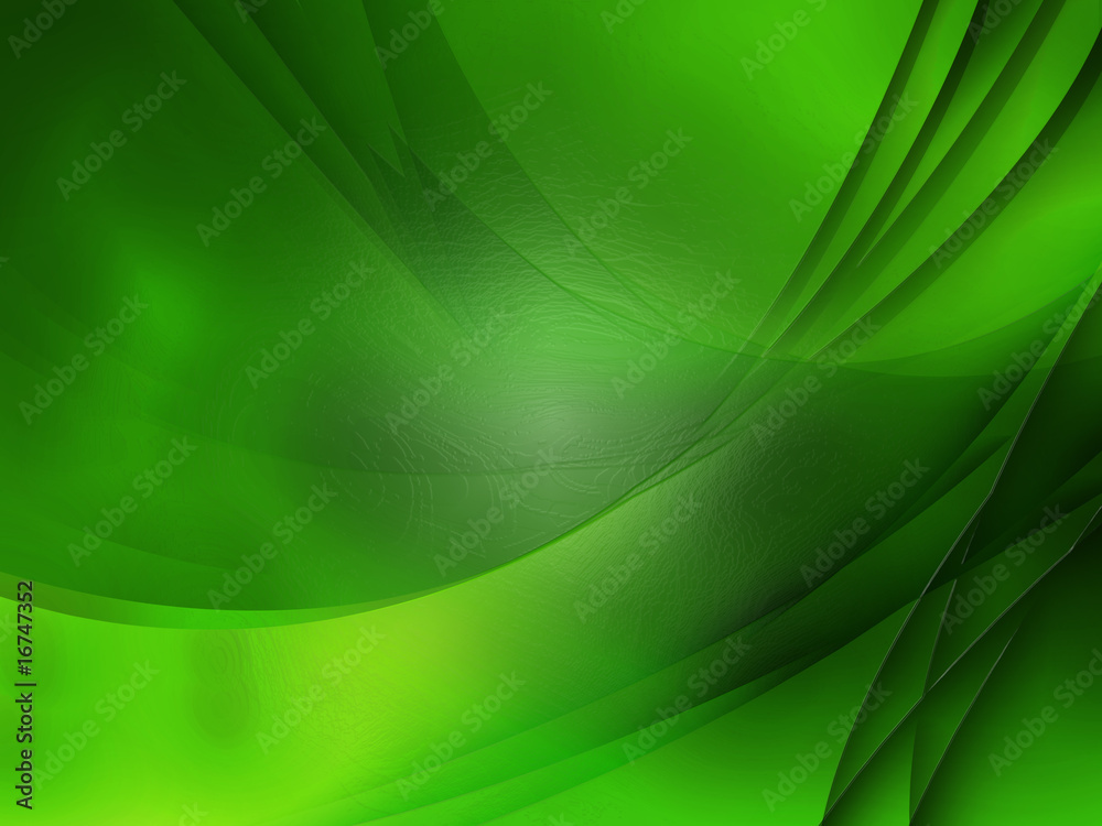 Abstract green Composition with lines and curves Stock Photo | Adobe Stock