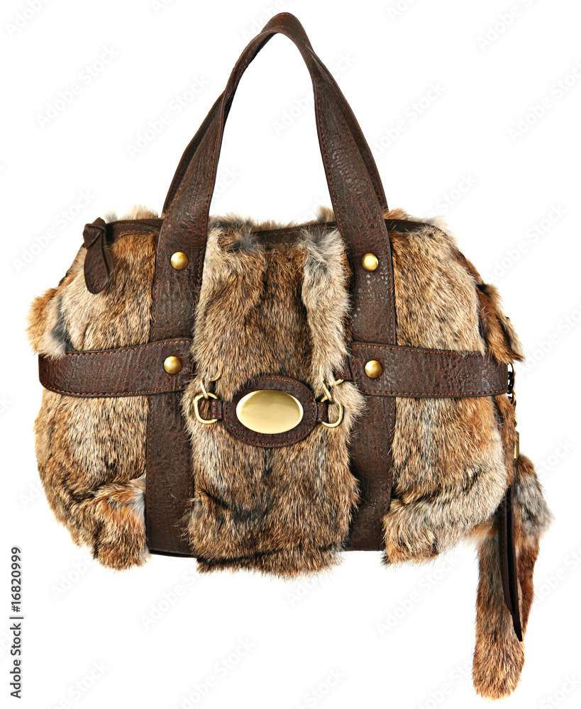 Woman fur bag Stock Photo | Adobe Stock