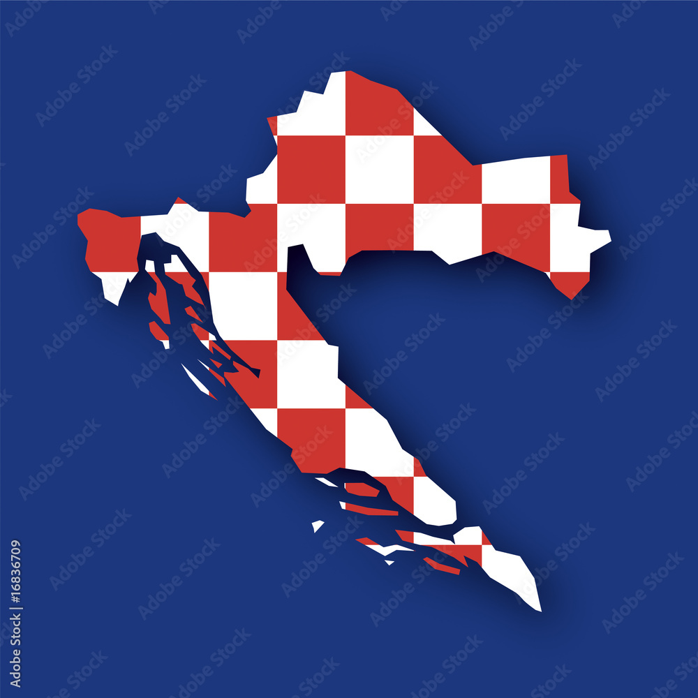 bandiera mappa Croazia Stock Vector | Adobe Stock