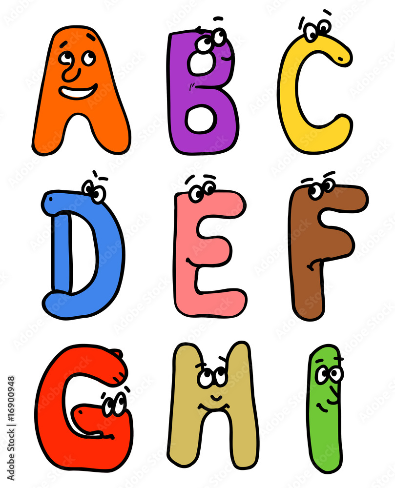 cartoon abc set 1. vector Stock Vector | Adobe Stock