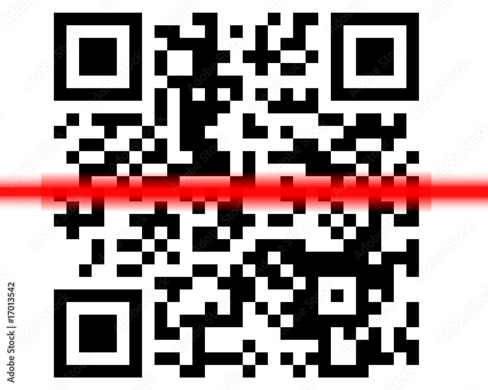 Scan d'un code barre à deux dimensions Photos | Adobe Stock