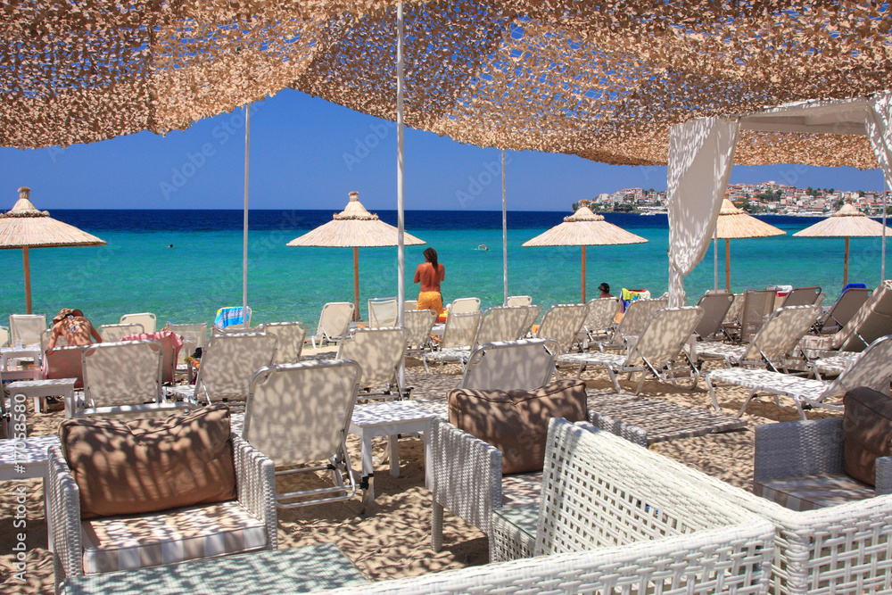 Cafe on the beach Stock Photo | Adobe Stock