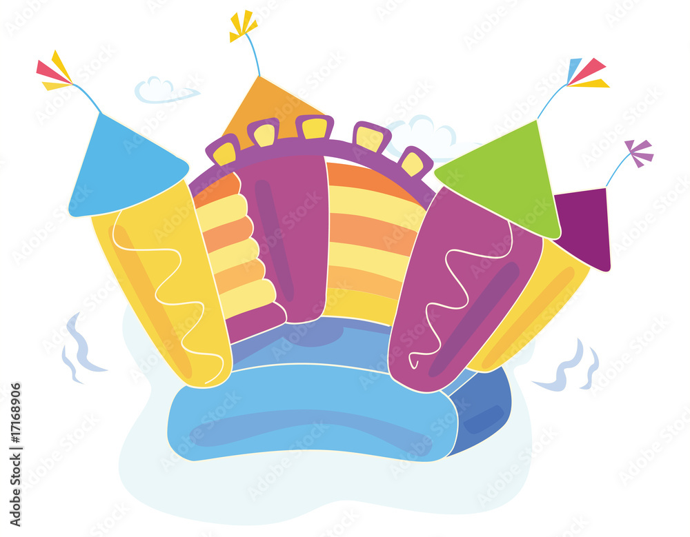Vector bouncy castle. Vector Illustration. Stock Vector | Adobe Stock