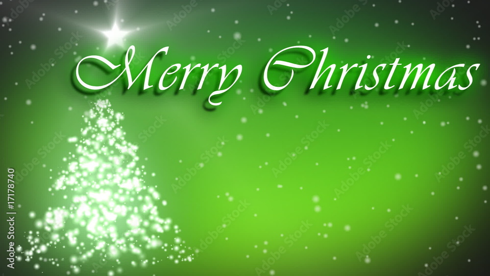 Merry Christmas animation with decorate tree and stars Stock Video ...