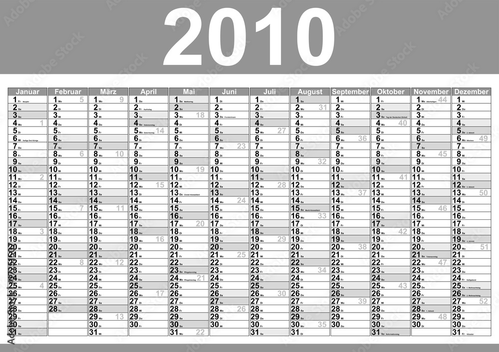Kalender 2010 | Uwalls.co.uk