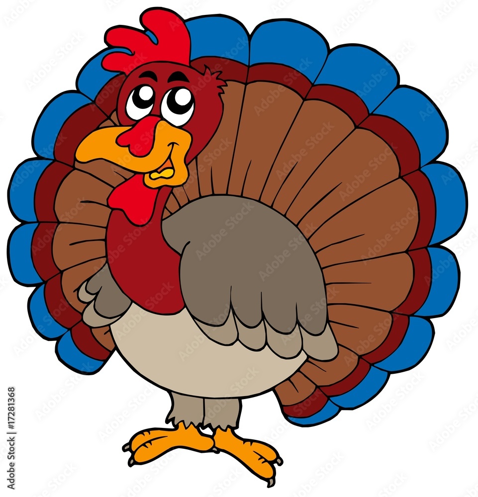 Cartoon turkey Stock Vector | Adobe Stock