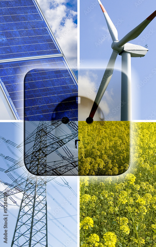 Strom, Stromerzeugung, windkraft, Biomasse Stock Photo | Adobe Stock