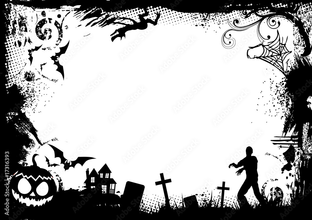 Halloween Border Frame Stock Vector | Adobe Stock