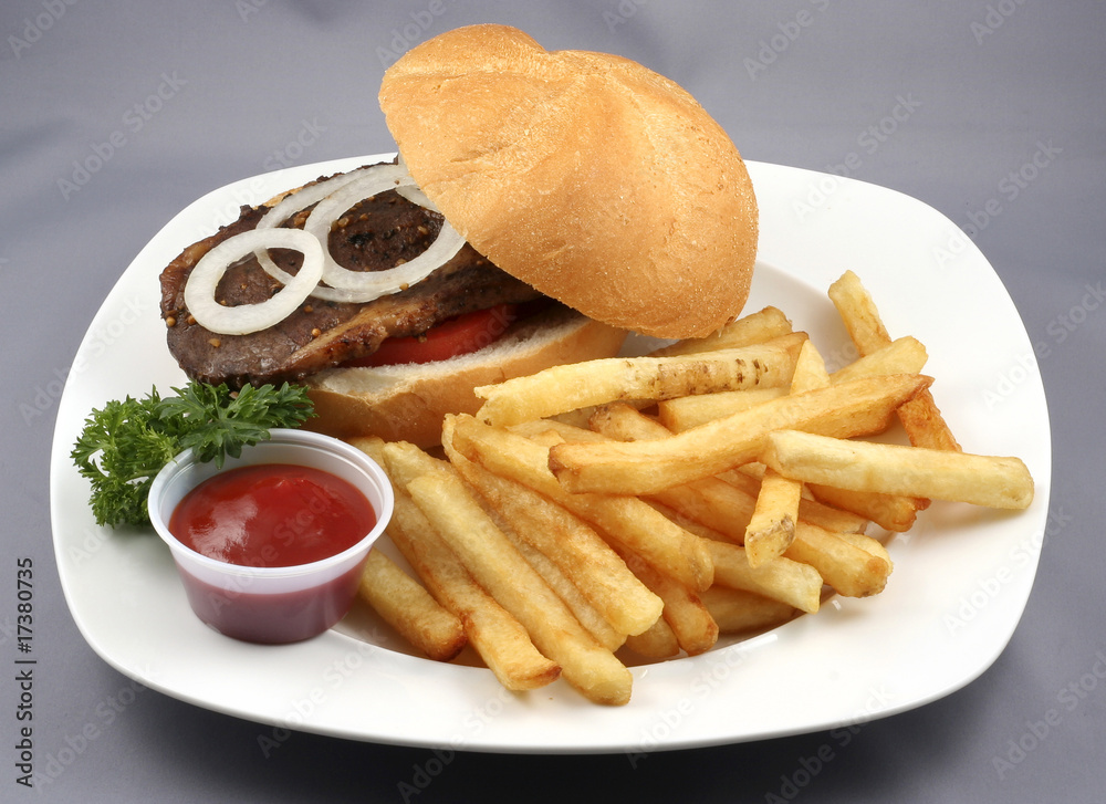 beef burger meal Stock Photo | Adobe Stock