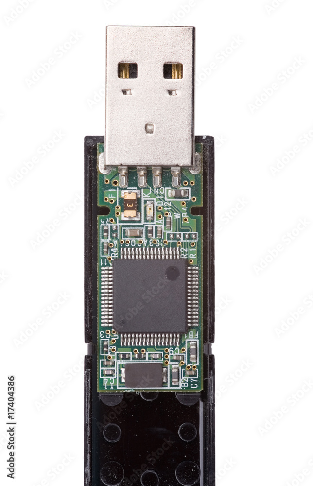 Innenleben eines USB-Sticks Stock-Foto | Adobe Stock