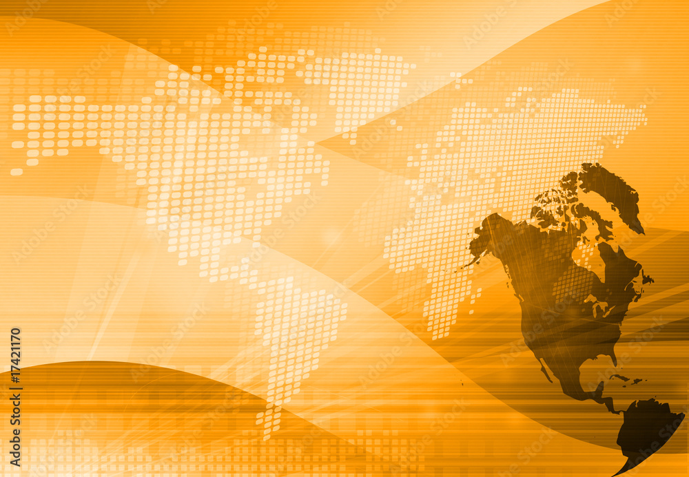 America map technology-style artwork Stock Illustration | Adobe Stock